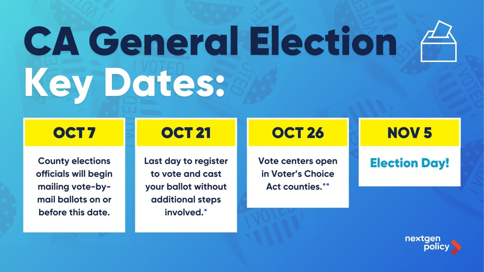 What you need to know, November 5th General Election - NextGen Policy